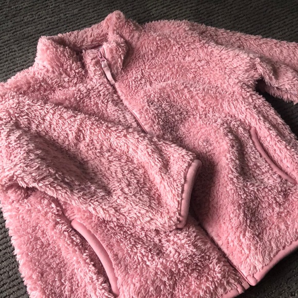 Uniqlo | Jackets & Coats | Age 34 Girls Pink Fluffy Jacket | Poshmark